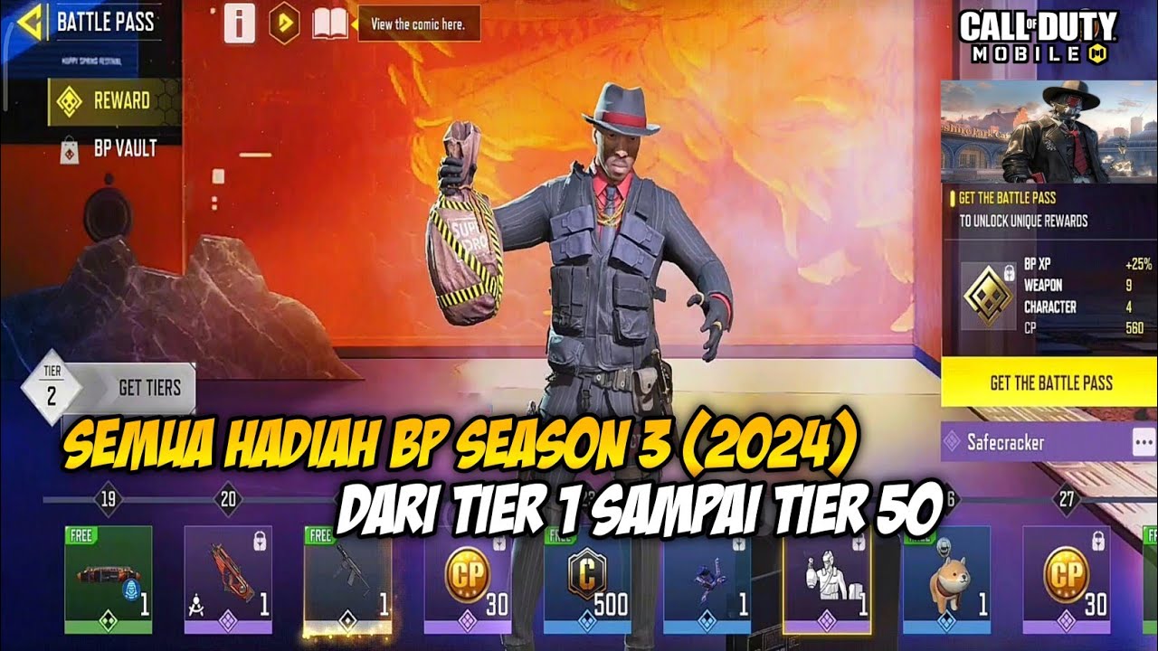 Semua hadiah battle pass codm season 3 (2024) dari Tier 1 sampai Tier ...