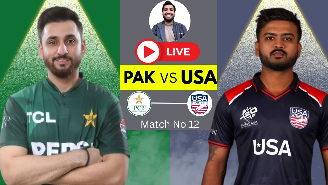 PAKISTAN VS USA LIVE MATCH | ICC T20 WORLD CUP LIVE DISCUSSION AND ...