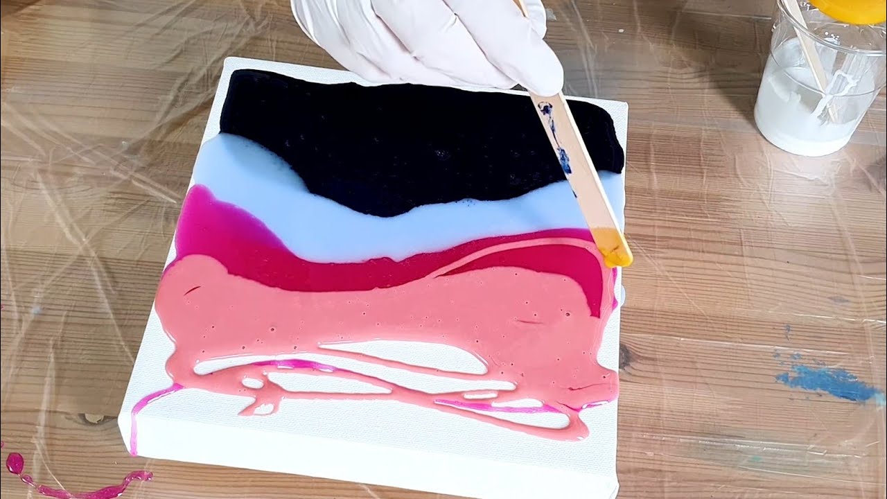 Sunset Ocean Landscape - Abstract Painting - Resin Epoxy Art | part 1 ...