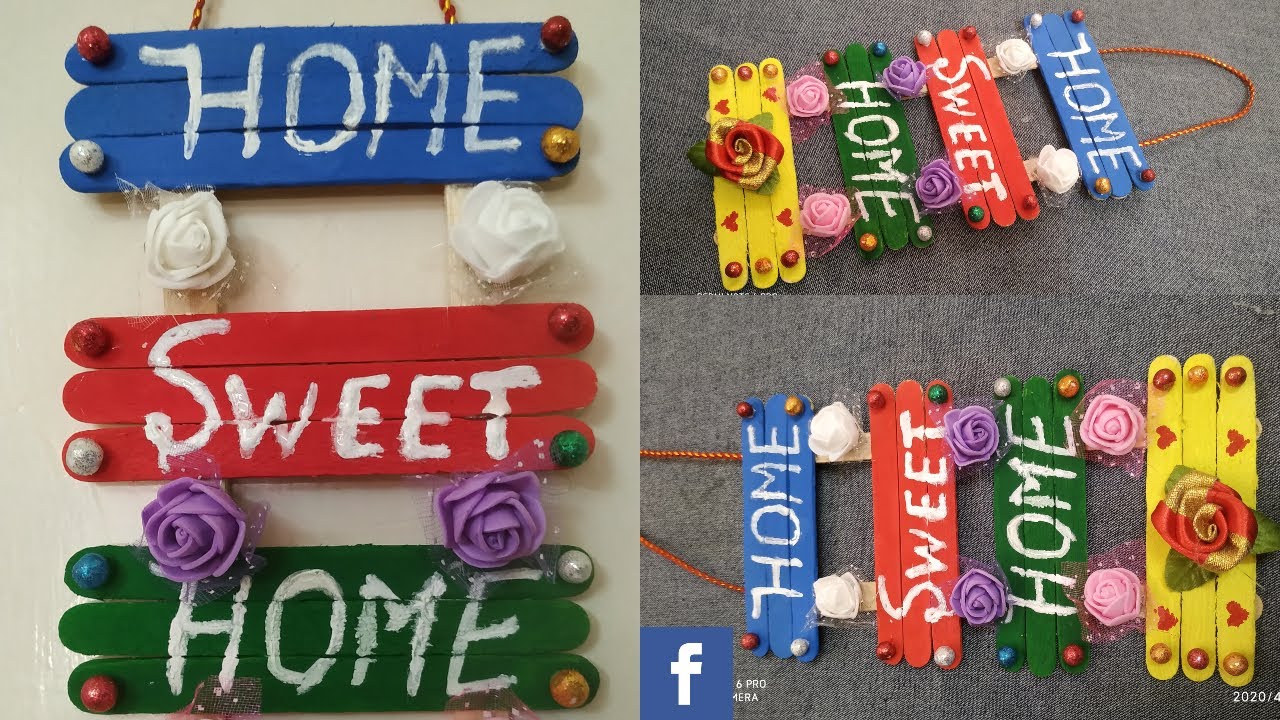 Diy Craft from Ice Cream sticks when Bored At home | Lockdown Craft ...