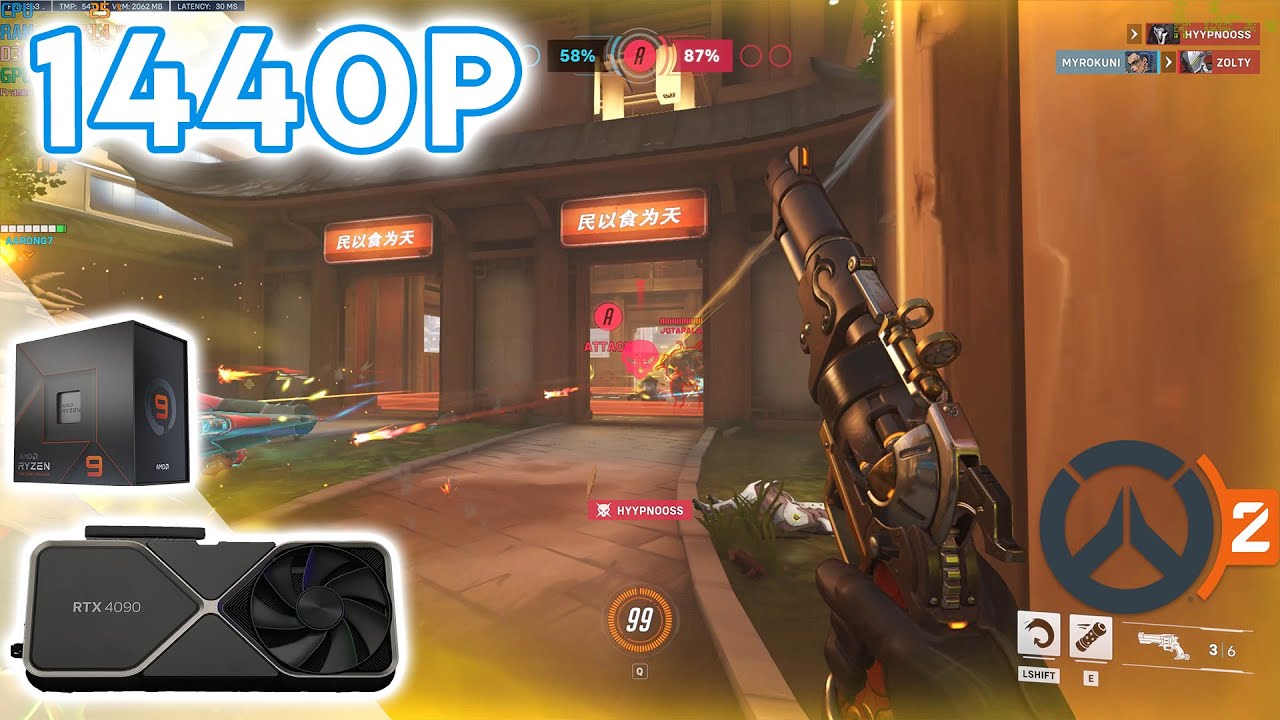 RTX 4090 Founders - Overwatch 2 - 1440p Ultra Settings Benchmark (Ryzen ...