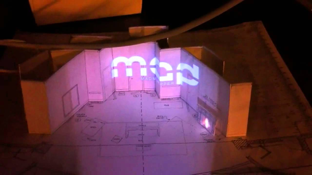 White Card Model Projection Mapping - YouTube