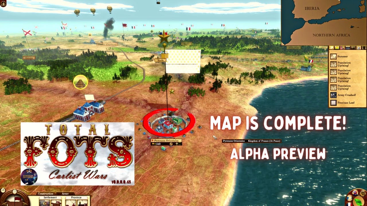 TOTAL FOTS CARLIST WARS - SHOGUN 2 MOD - MAP COMPLETED! PC EARLY ALPHA ...