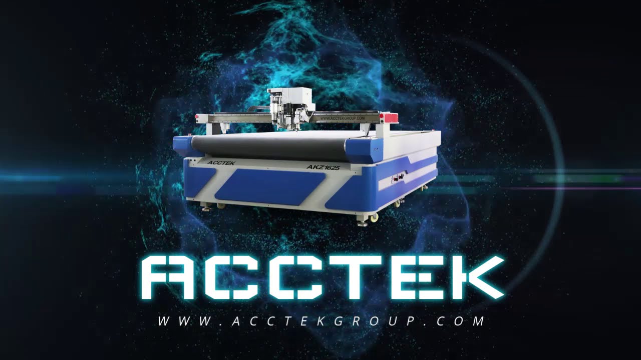 AccTek oscillating knife cutting machine - YouTube