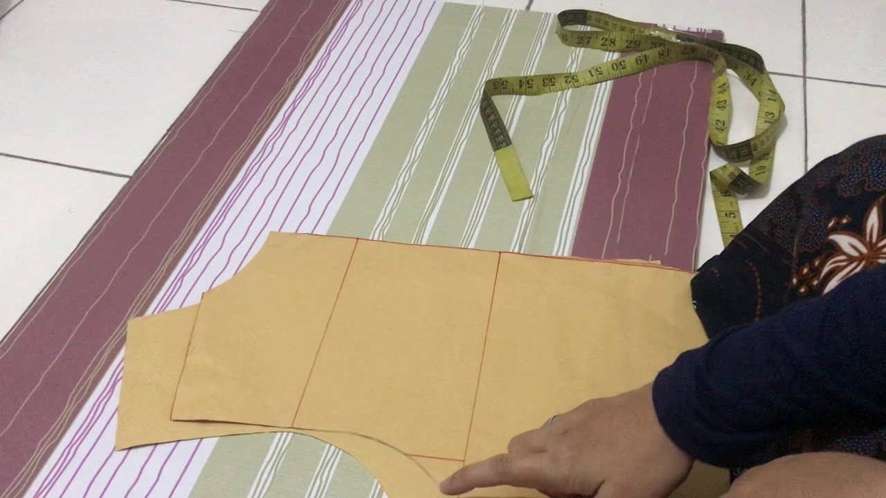 Cara menentukan kerung lengan depan dan belakang - YouTube