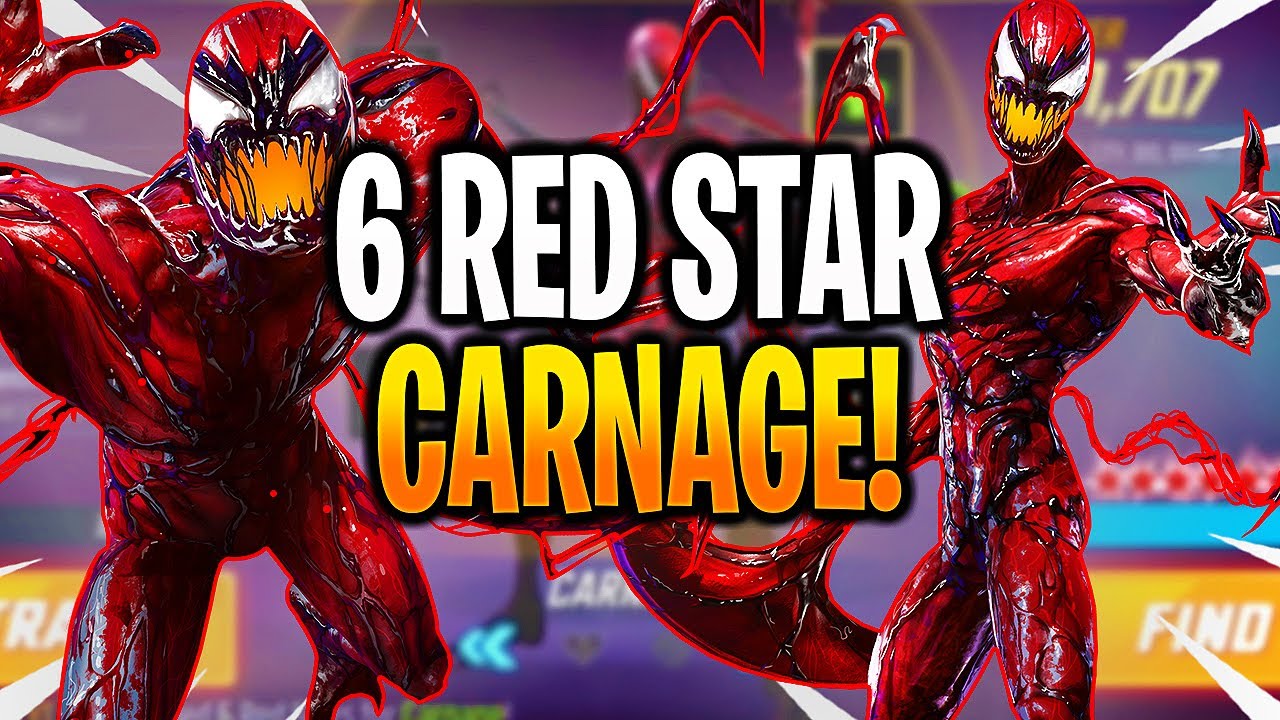 *NEW* 100K+ 6 RED STAR CARNAGE RANK UP & GAMEPLAY! - MARVEL Strike ...