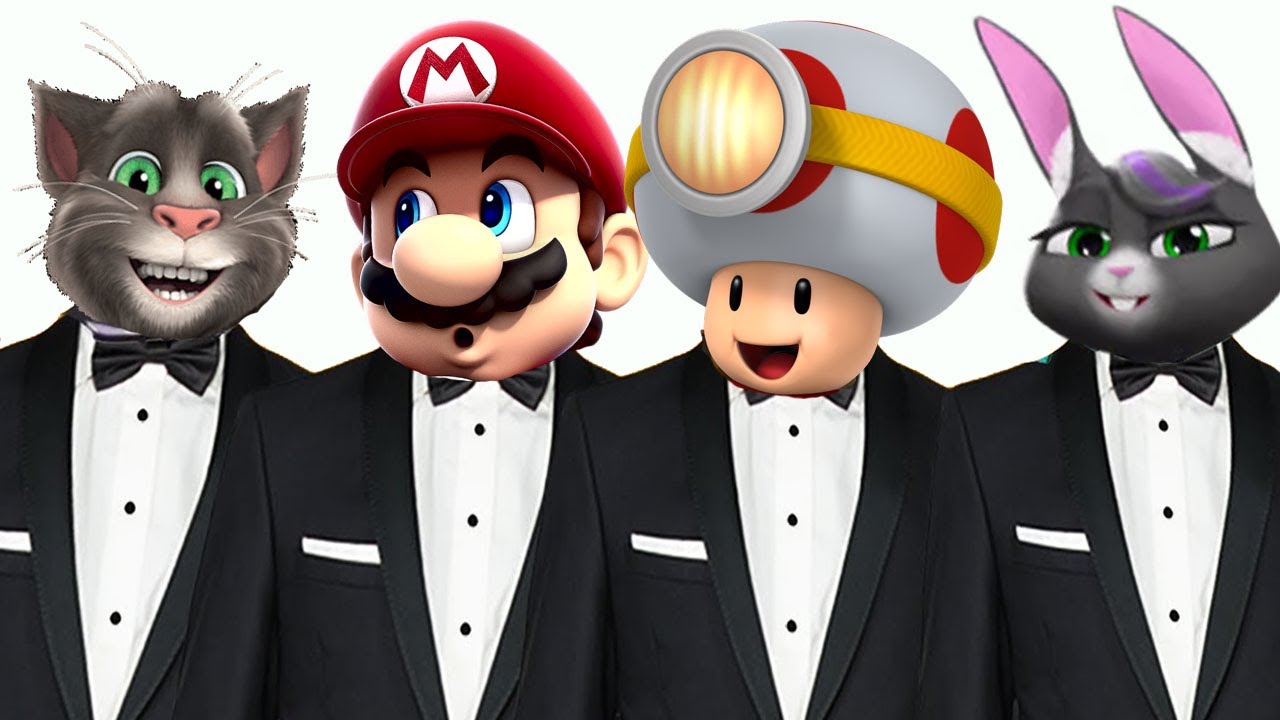 Talking Tom, Talking Becca, Super Mario Bros, Mario Toad - Coffin Dance ...