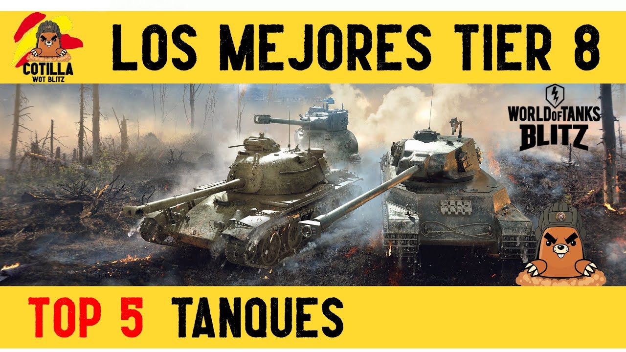 WoT Blitz en Español 2023 | TOP 5 - MEJORES TANQUES TIER 8 de línea pesados WoT Blitz Español ...