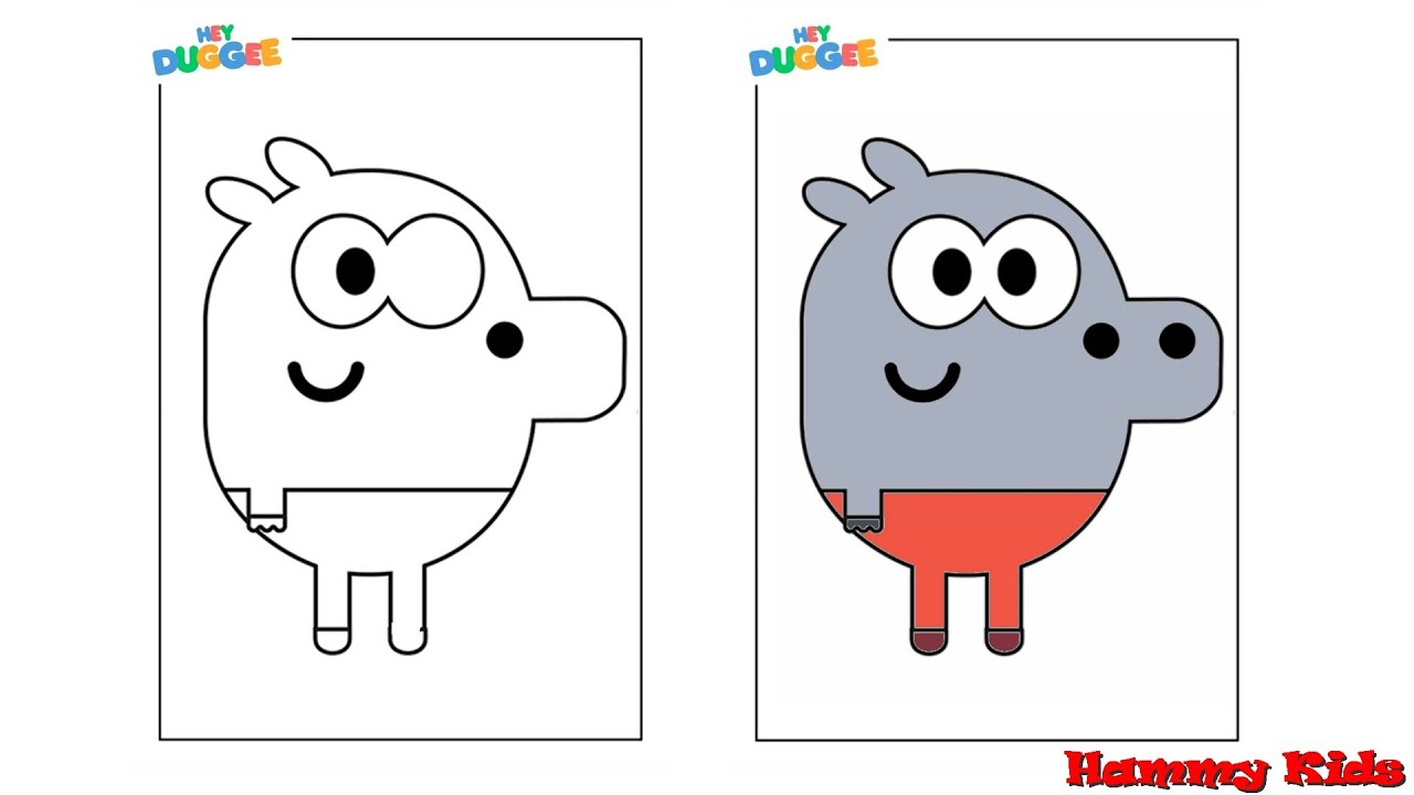 Hey Duggee Roly How To Draw and Colour Roly Squirrel - Drawings for ...