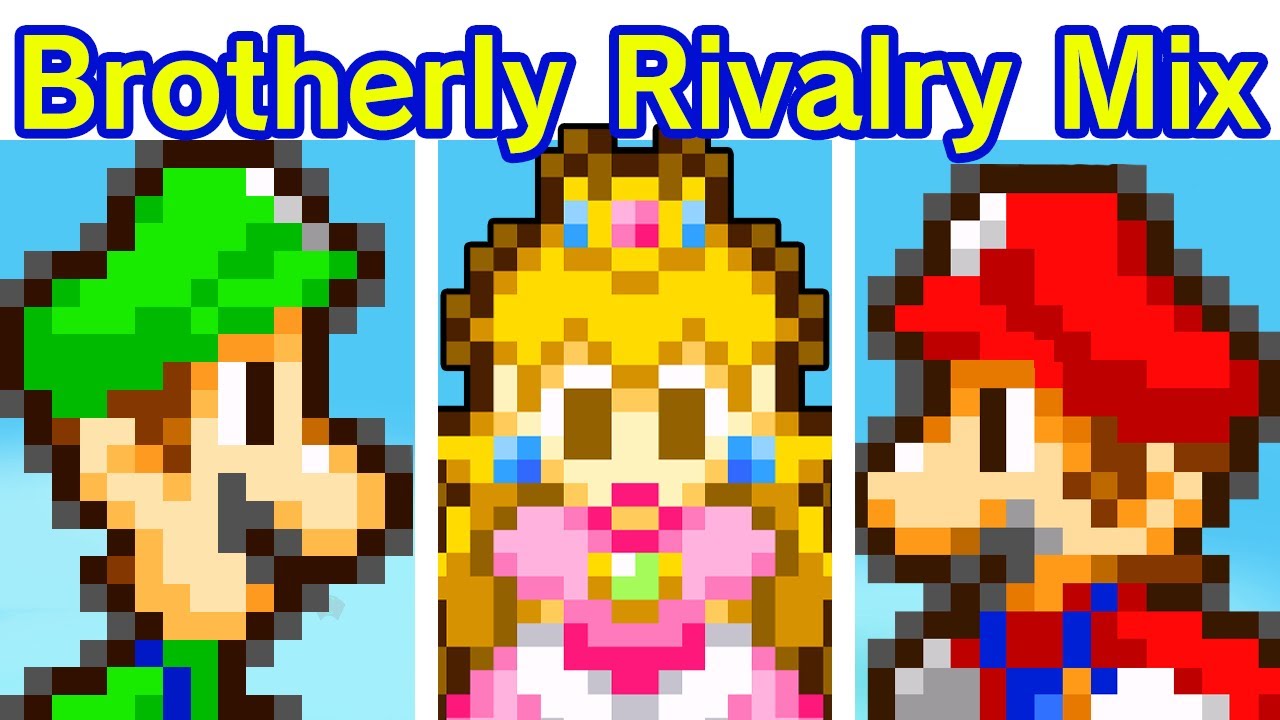 Friday Night Funkin' Brotherly Rivalry - ANNIVERSARY MIX | Mario ...