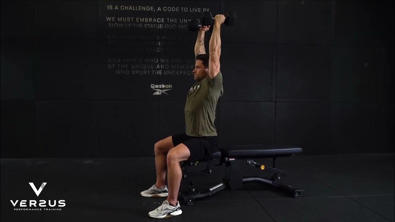 Seated Neutral Grip Dumbbell Press/Vertical Press - Overhead Press - Seated - Neutral Grip ...