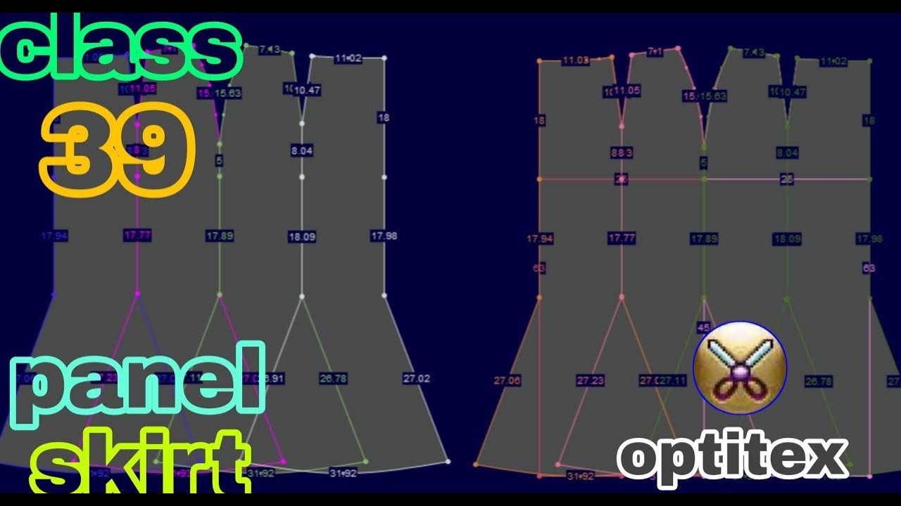 Panel skirt | how to make cut panel skirt | drafting pattern | optitex pds - YouTube