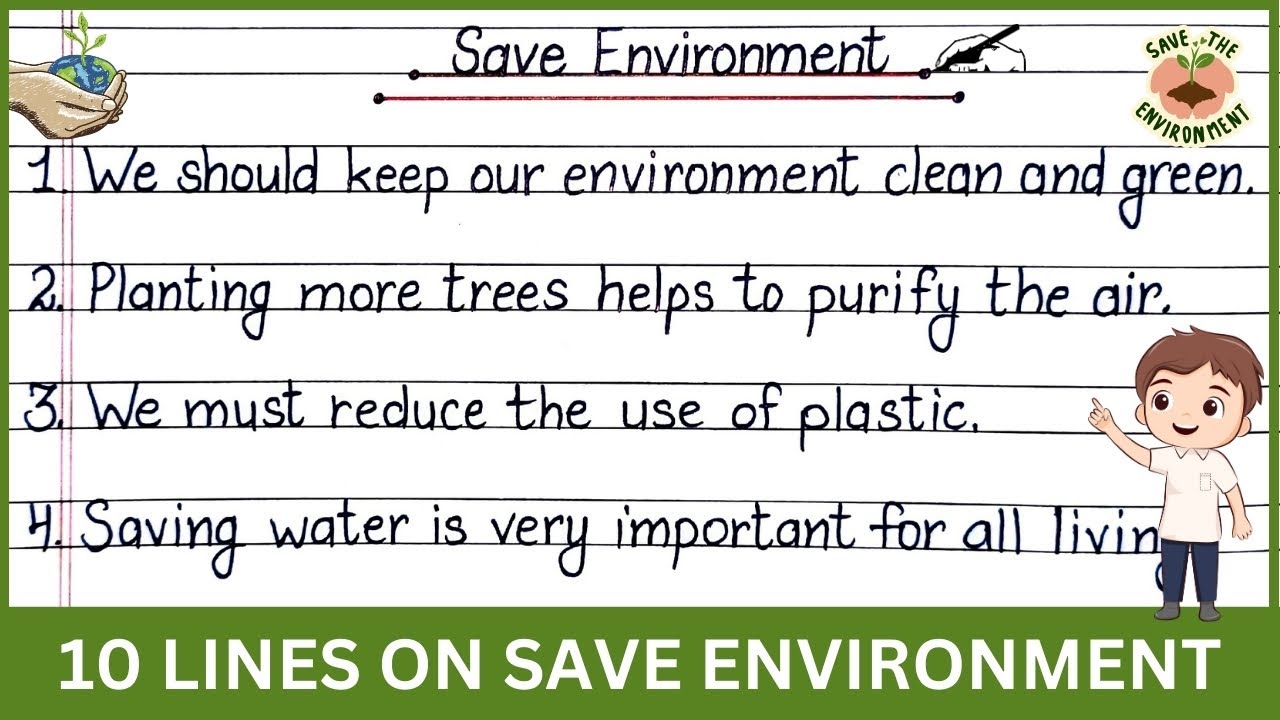 10 Lines on Save Environment in English | Environment 10 lines | Some ...