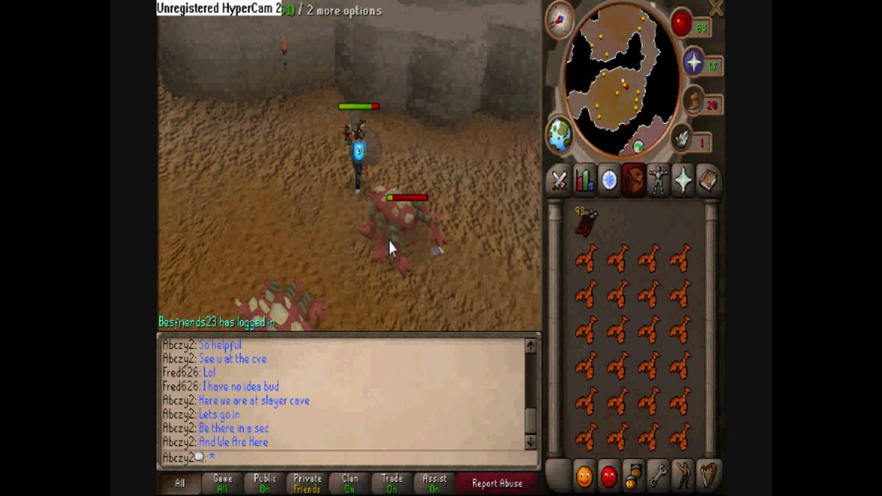 Runescape- Slayer Cave and some extras - YouTube