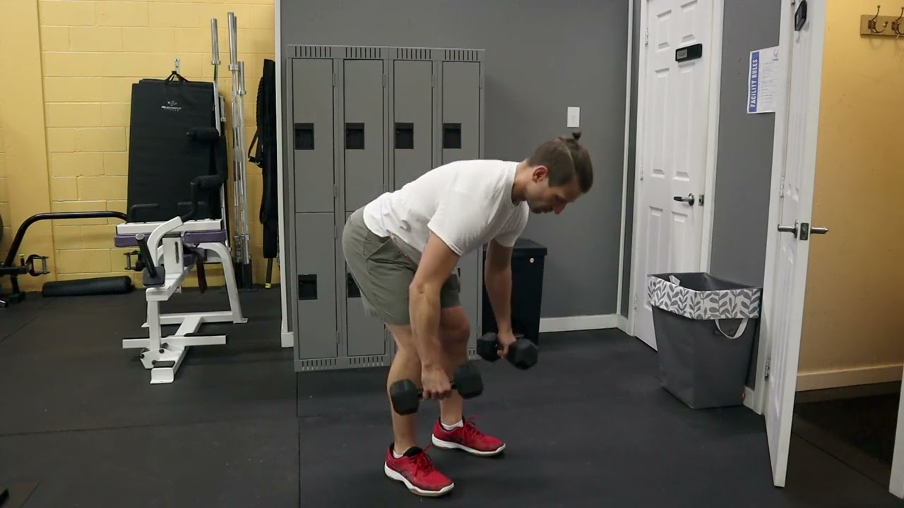 DB Thoracic Flexion Row - YouTube