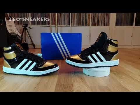 Adidas Top Ten Hi / RB - Black Gold Patent