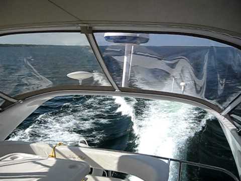 400 Sea Ray Sedan Bridge "Overdoo" maiden voyage Lake Simcoe - YouTube
