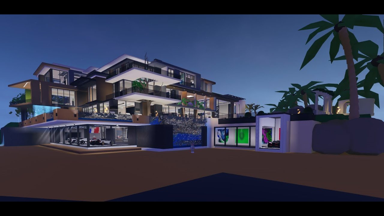 mega mansion tycoon tropical house(basement) - YouTube