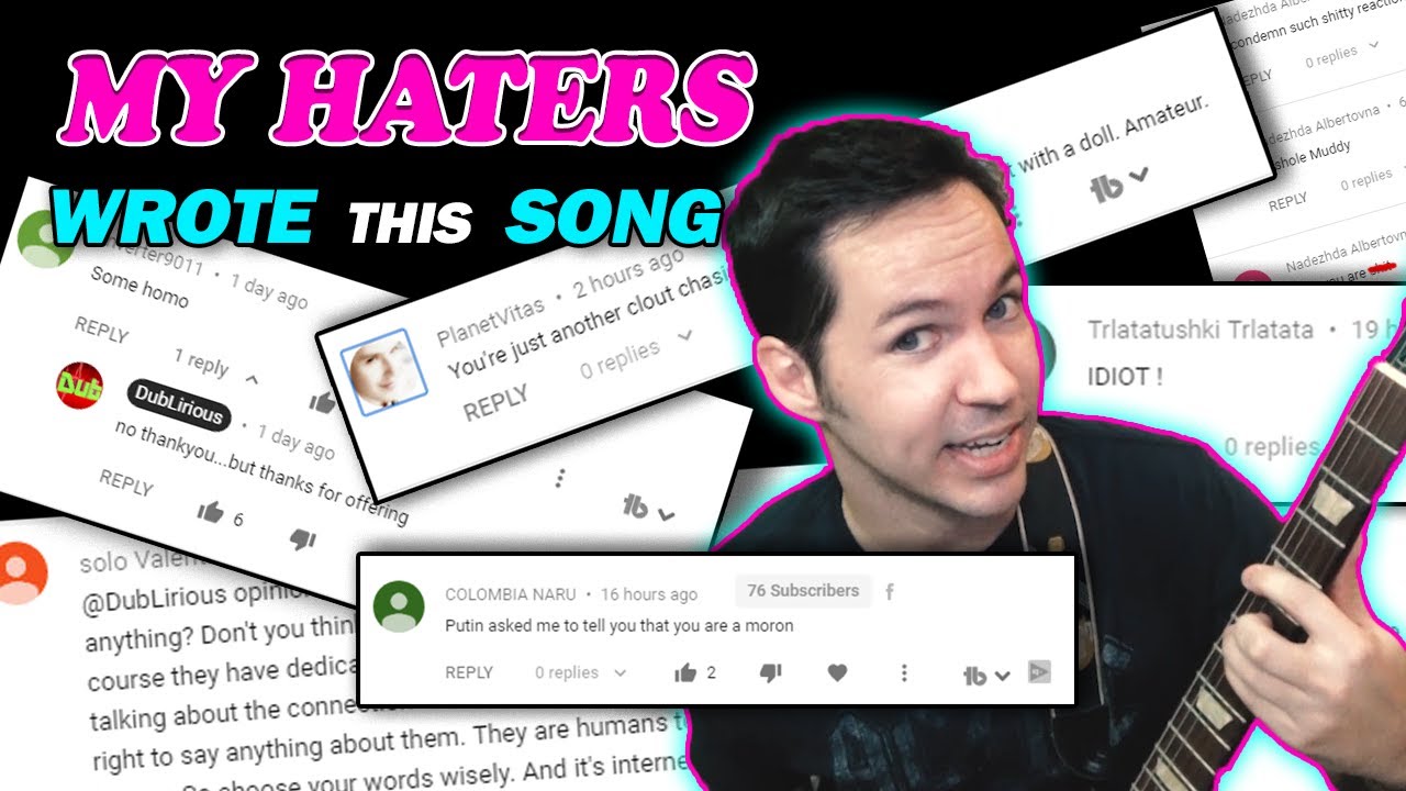 I Wrote a Song Using My Hate Comments (Singing Mean Comments) - YouTube