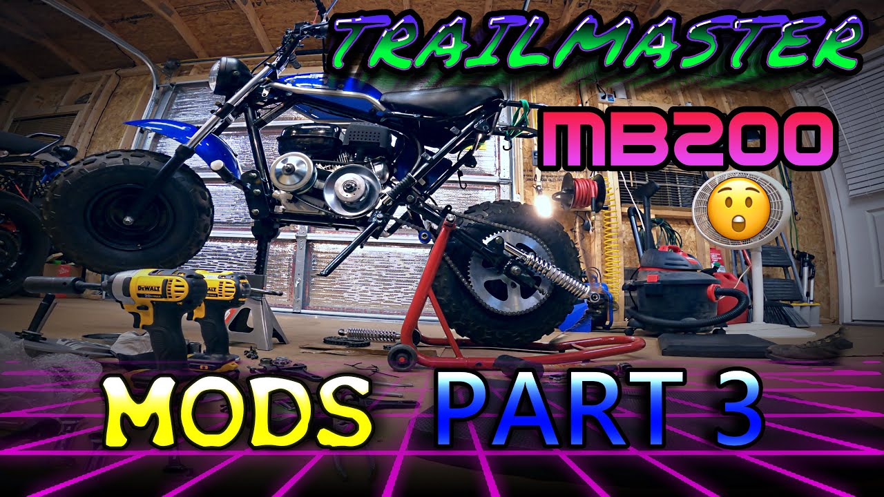 Trailmaster MB200 Mods Part 3! 🤓 Chain, Tensioner, 9t/60t Sprockets ...