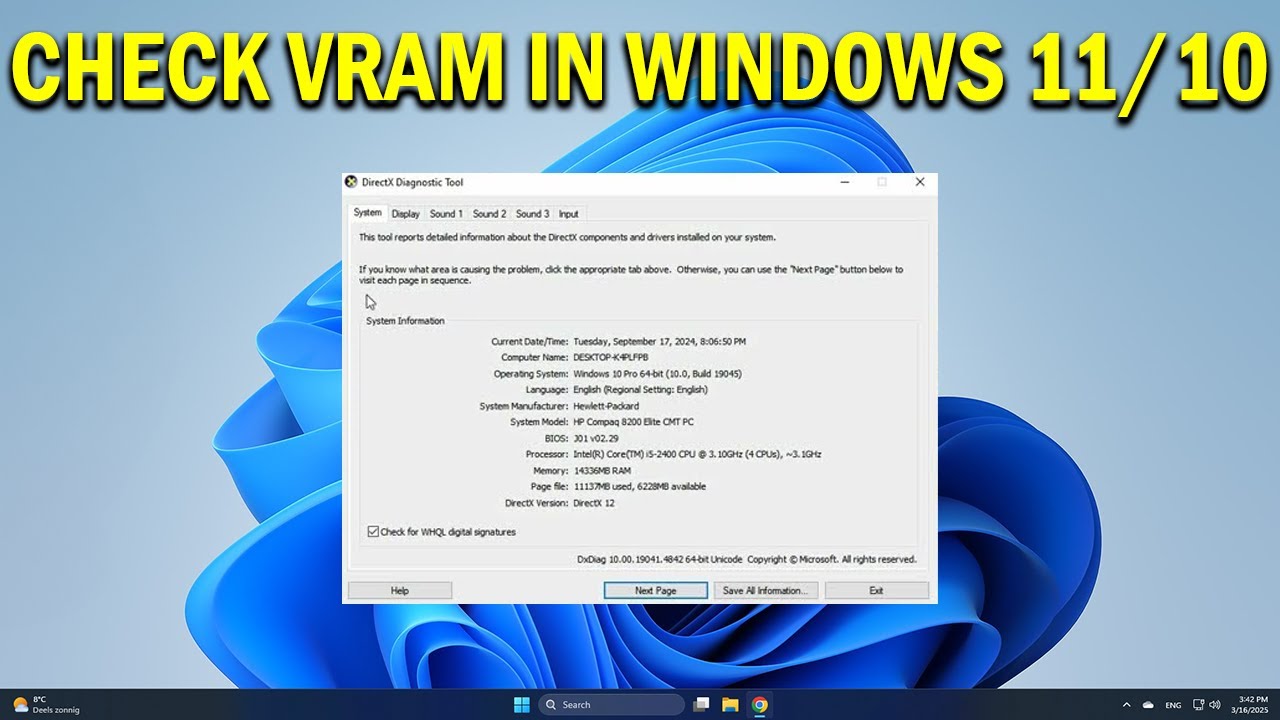 How To Check How Much Video RAM VRAM You Have In Windows 11/10 - Quick ...