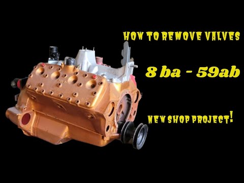 How To - Remove Flathead V8 Valves and Guides 8ba 59ab Build - YouTube