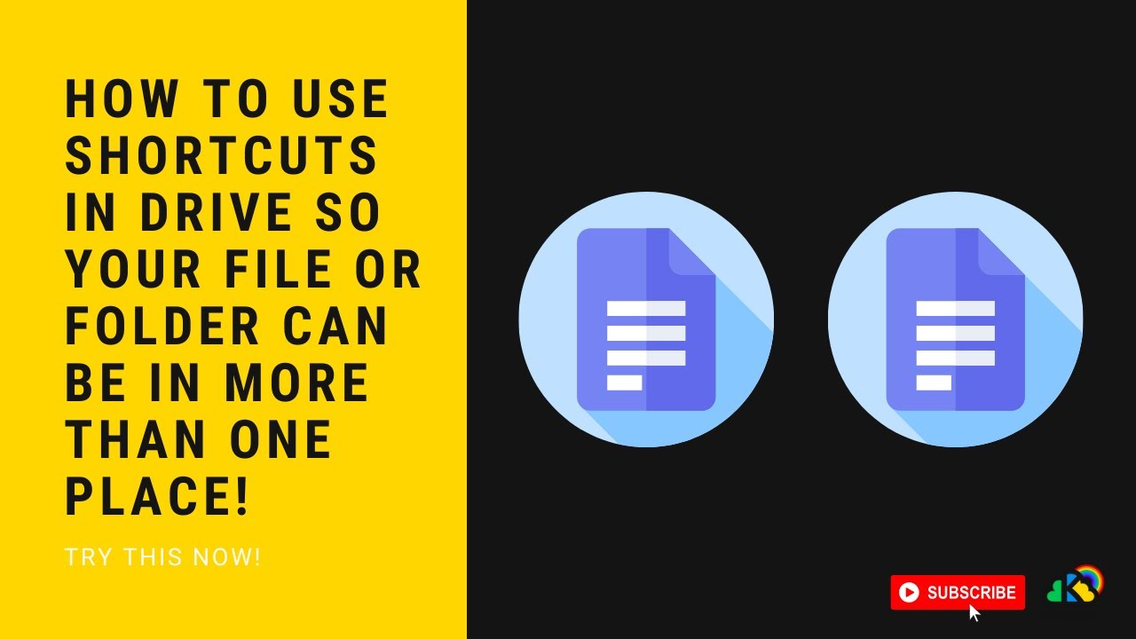 How to use Shortcuts in Google Drive so your file or folder can be in ...