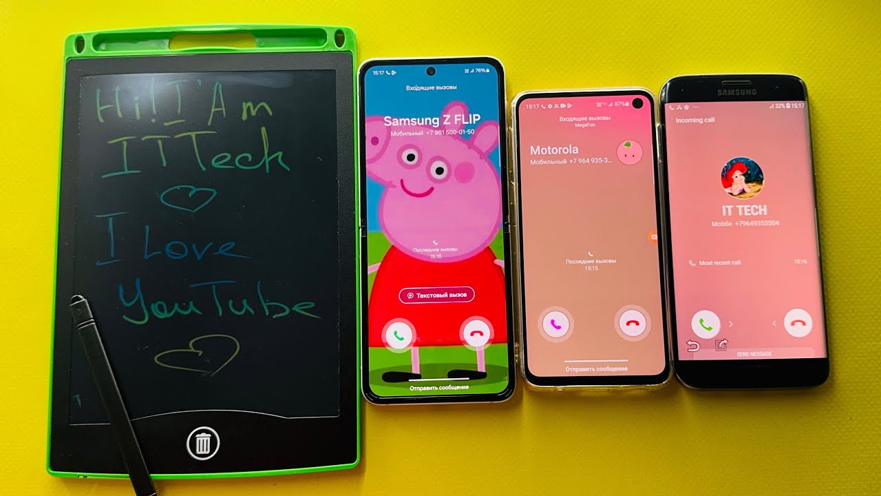 Incoming Call +Timer | LCD Tablet+Samsung Z Flip3+Samsung S10e+Samsung ...