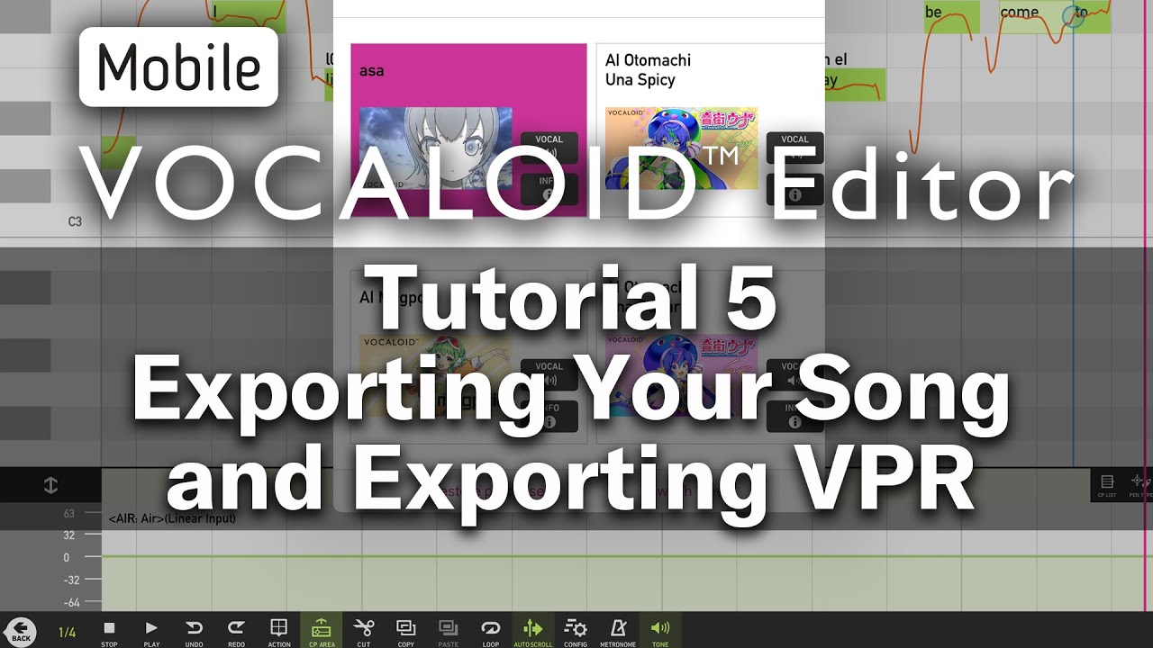 Mobile VOCALOID Editor Tutorial 5 — Exporting Your Song - YouTube