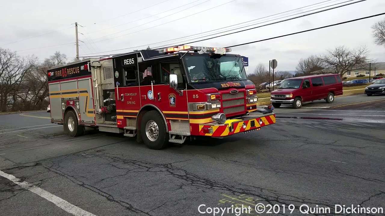 Rescue Engine 85 Responding to a QRS Call - Sinking Spring, PA - 02/07 ...