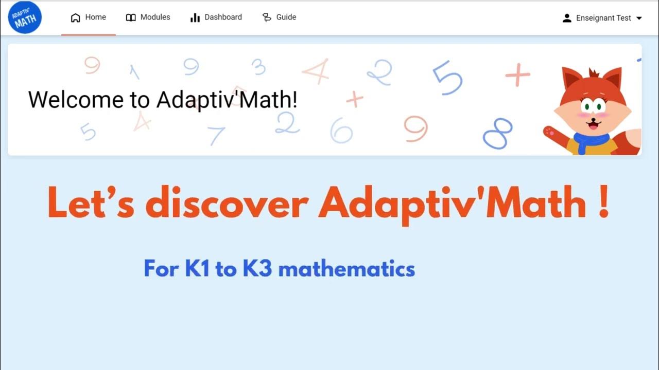 Adaptiv'Math, an adaptive learning resource in Math - YouTube