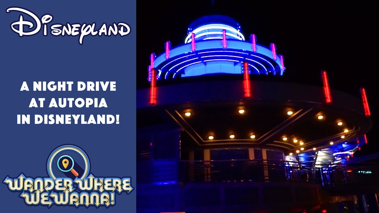 A Night Drive At Autopia In Disneyland - YouTube