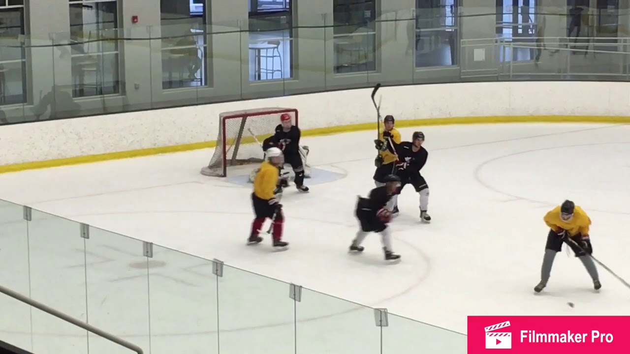 Cade Corbin ‘03 Goalie at Johnstown Tomahawks Pre-draft Camp - YouTube