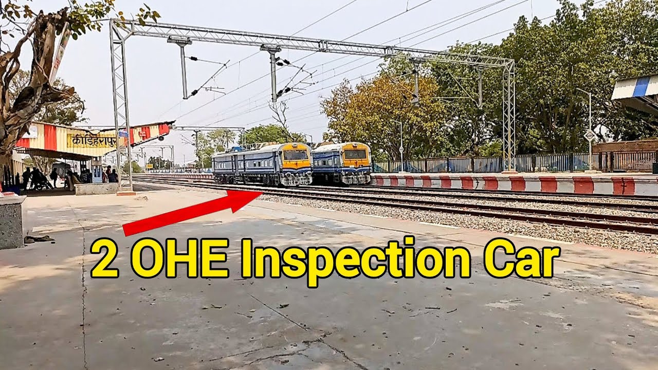 Track and 2 OHE Inspection Car Indian Railways | एक साथ दो ओएचई ...