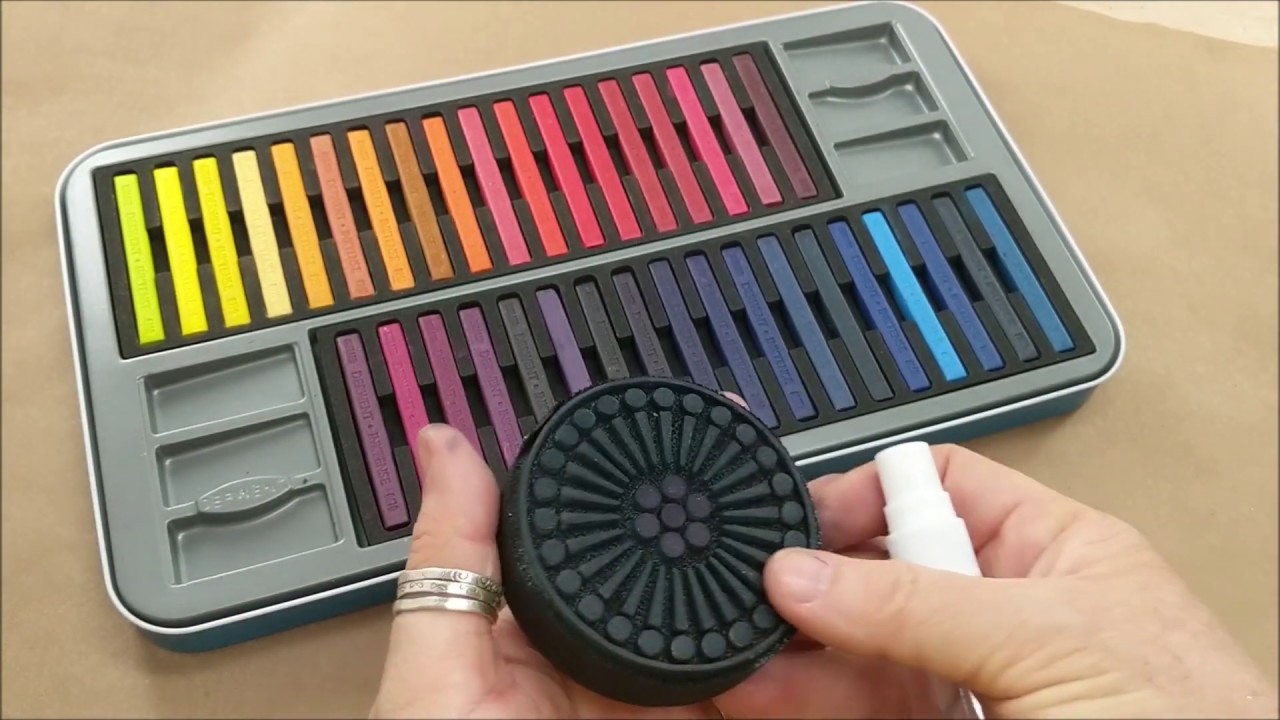 Inktense Blocks with Art Foamies Stamps Wrapping Paper - YouTube
