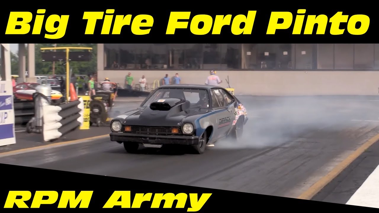 Big Tire Pinto Drag Racing - YouTube