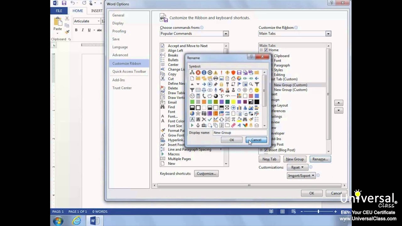 Customizing and Expanding Microsoft Word 2013 Tutorial - YouTube
