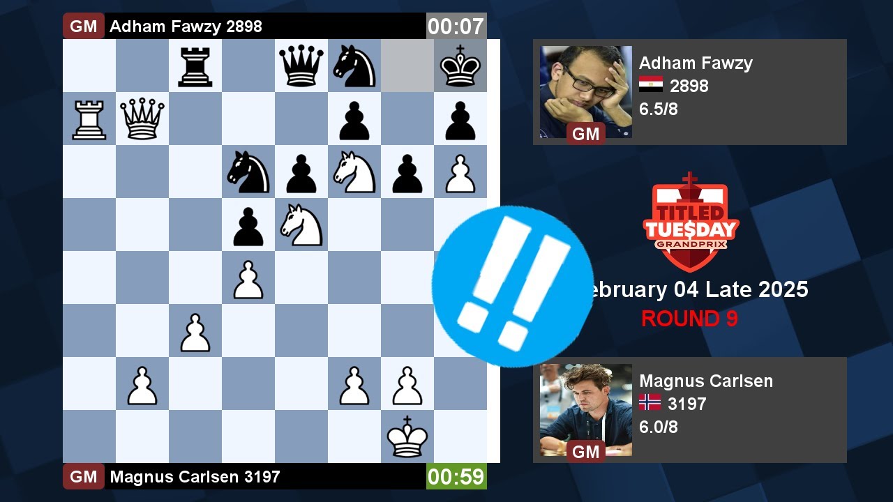 🔴 Magnus Carlsen's Brilliant Checkmate | Titled Tuesday | February 04 ...
