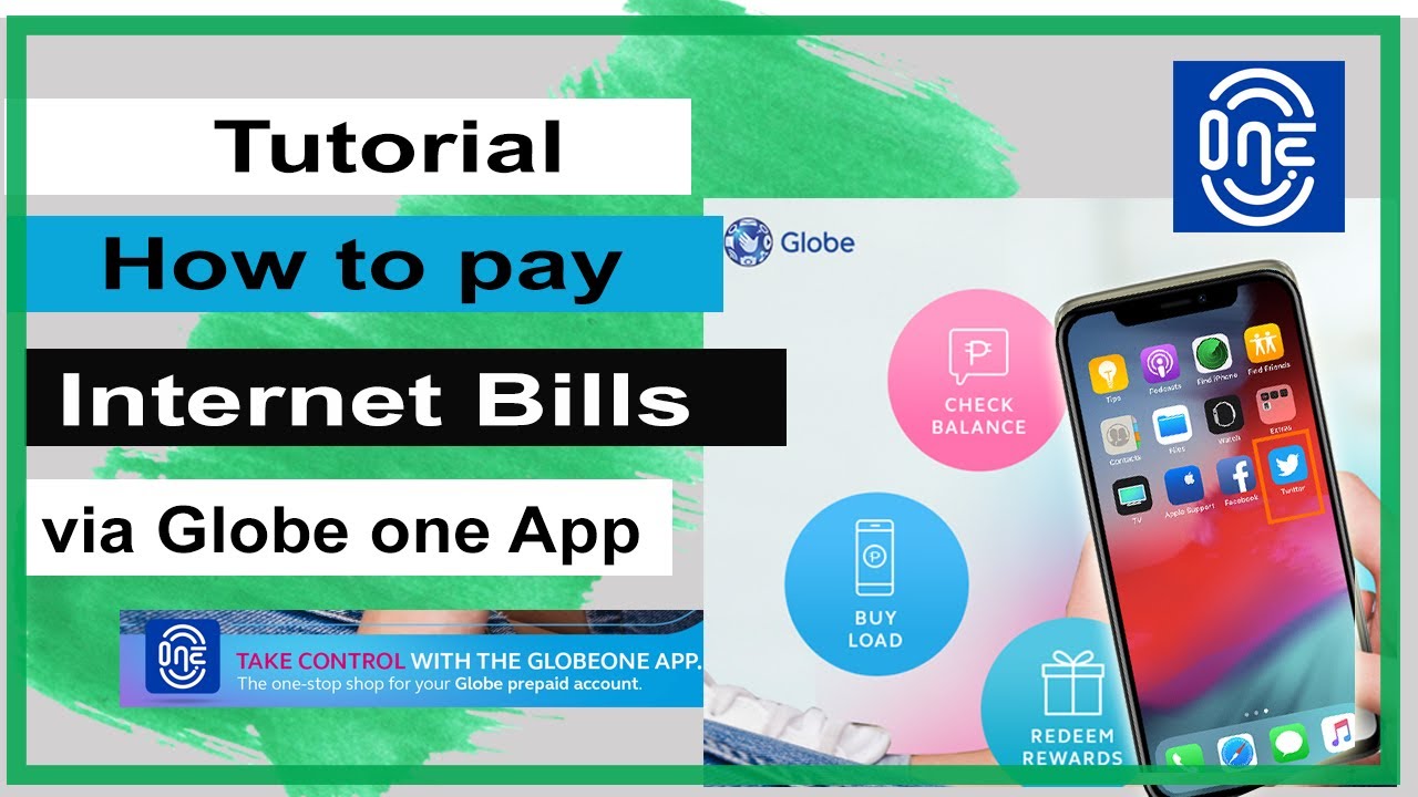 Hoe to pay internet bill in Globe One app - YouTube