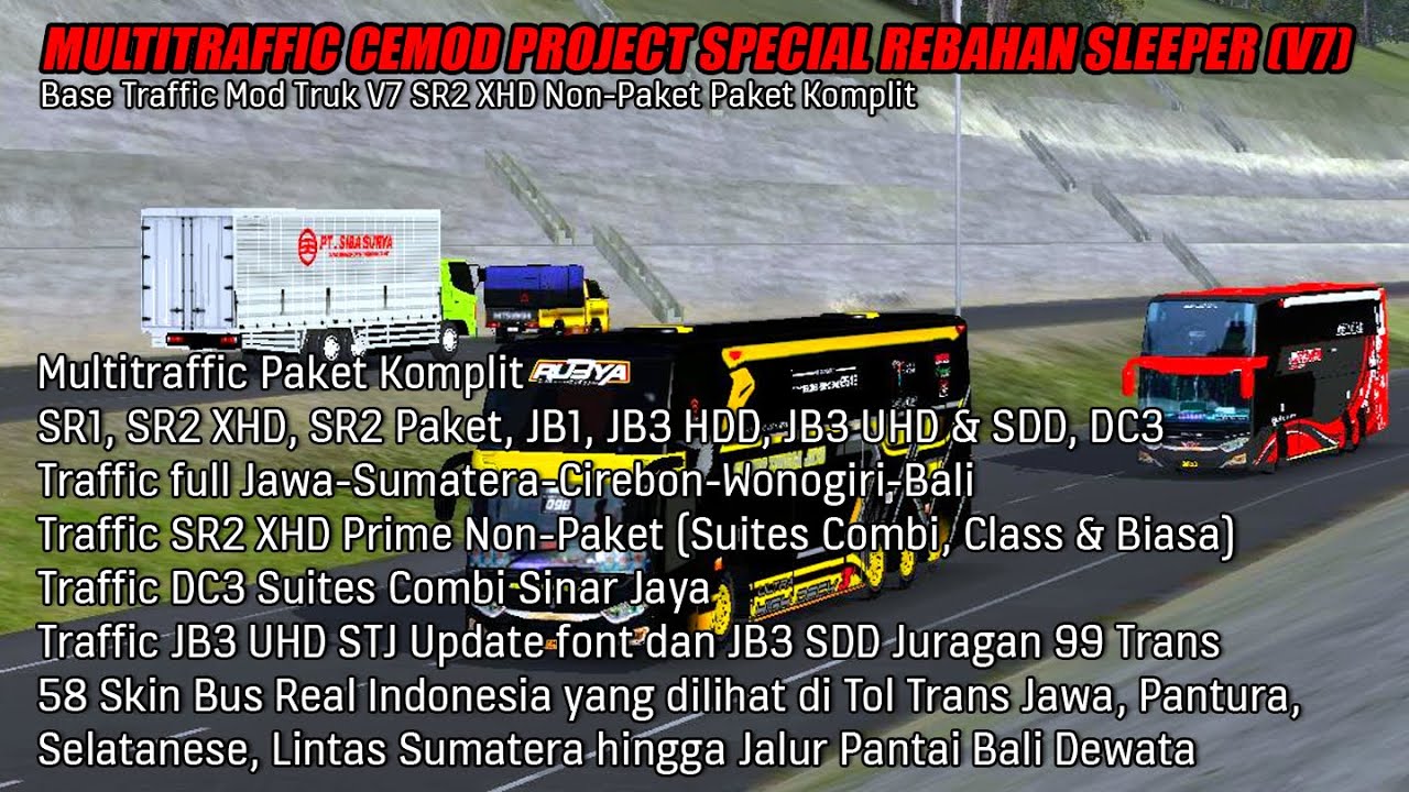 Multi Traffic Rebahan Di Bus Sleeper Trans Jawa Cemod Project🤣 | BUSSID v3.7.1 - YouTube