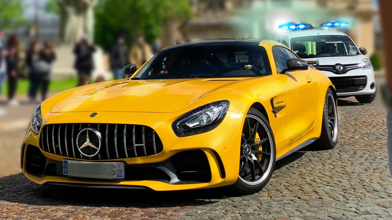 Cette Mercedes AMG GT R défie la POLICE Parisienne - YouTube