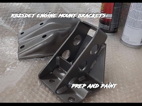 RB25DET Engine Mount Brackets - Prep and Paint - YouTube