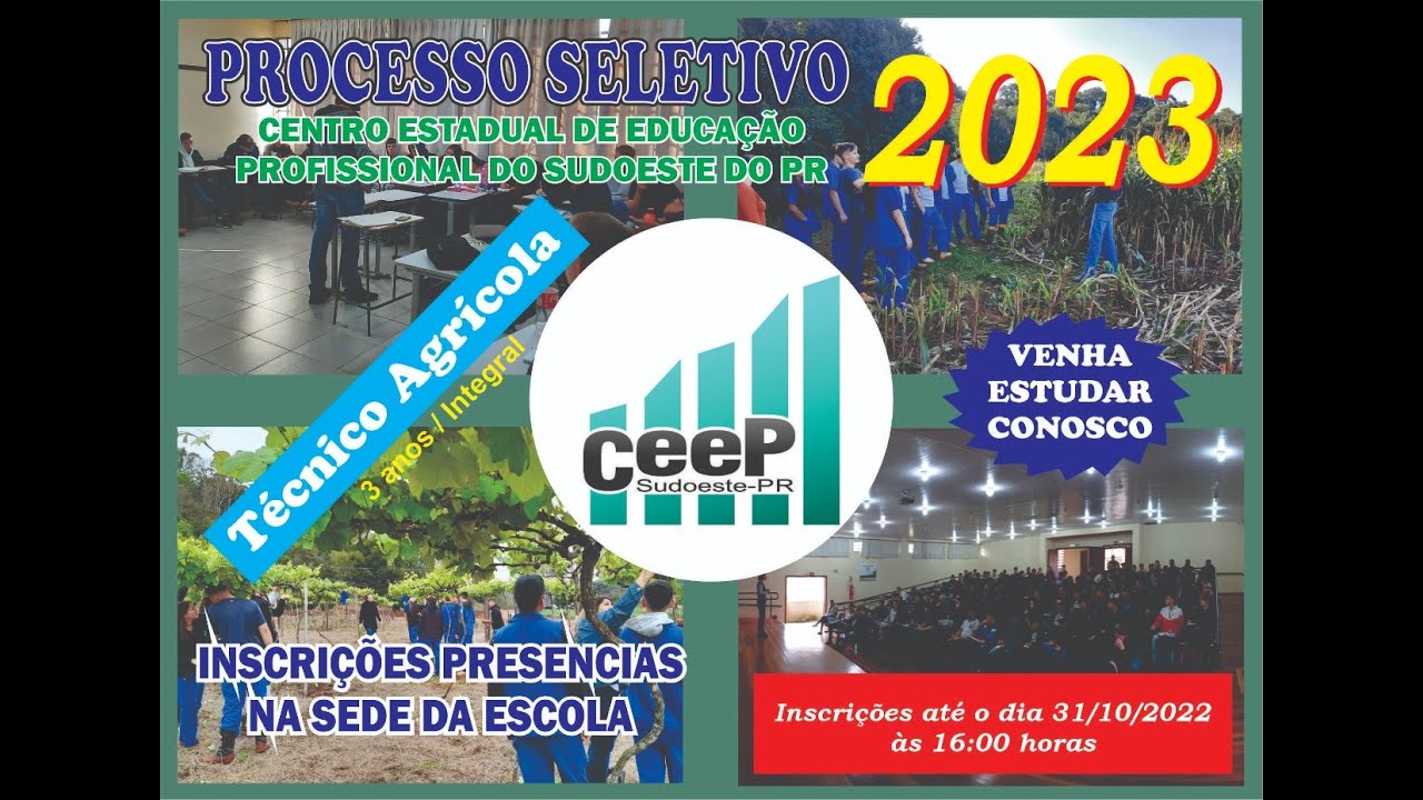 Processo Seletivo 2023 CEEP Sudoeste do PR - YouTube