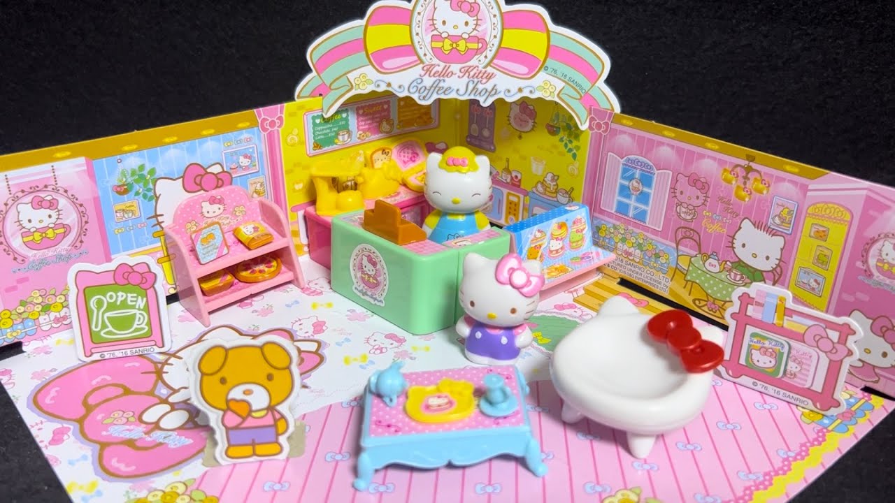 11 Minutes Satisfying with Unboxing Hello Kitty Coffee Shop | ASMR ...