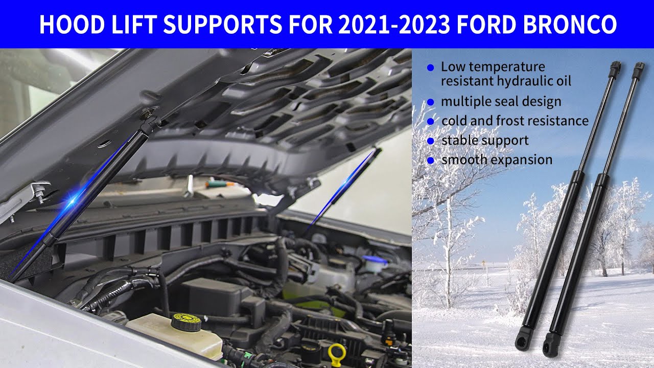 2021 2022 2023 Ford Bronco 2/4 Door Updated Hood Lift Support Sale Demo ...
