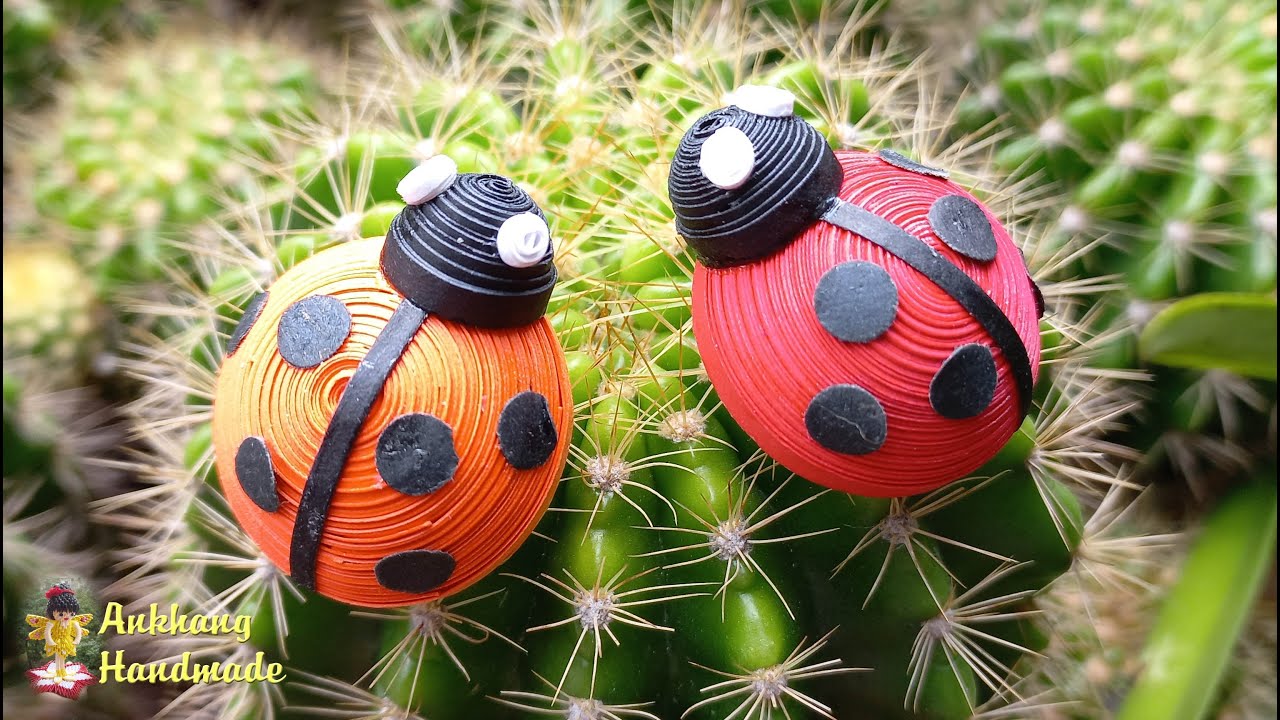Quilling ladybug tutorial | DIY paper ladybug , home showpieces - YouTube