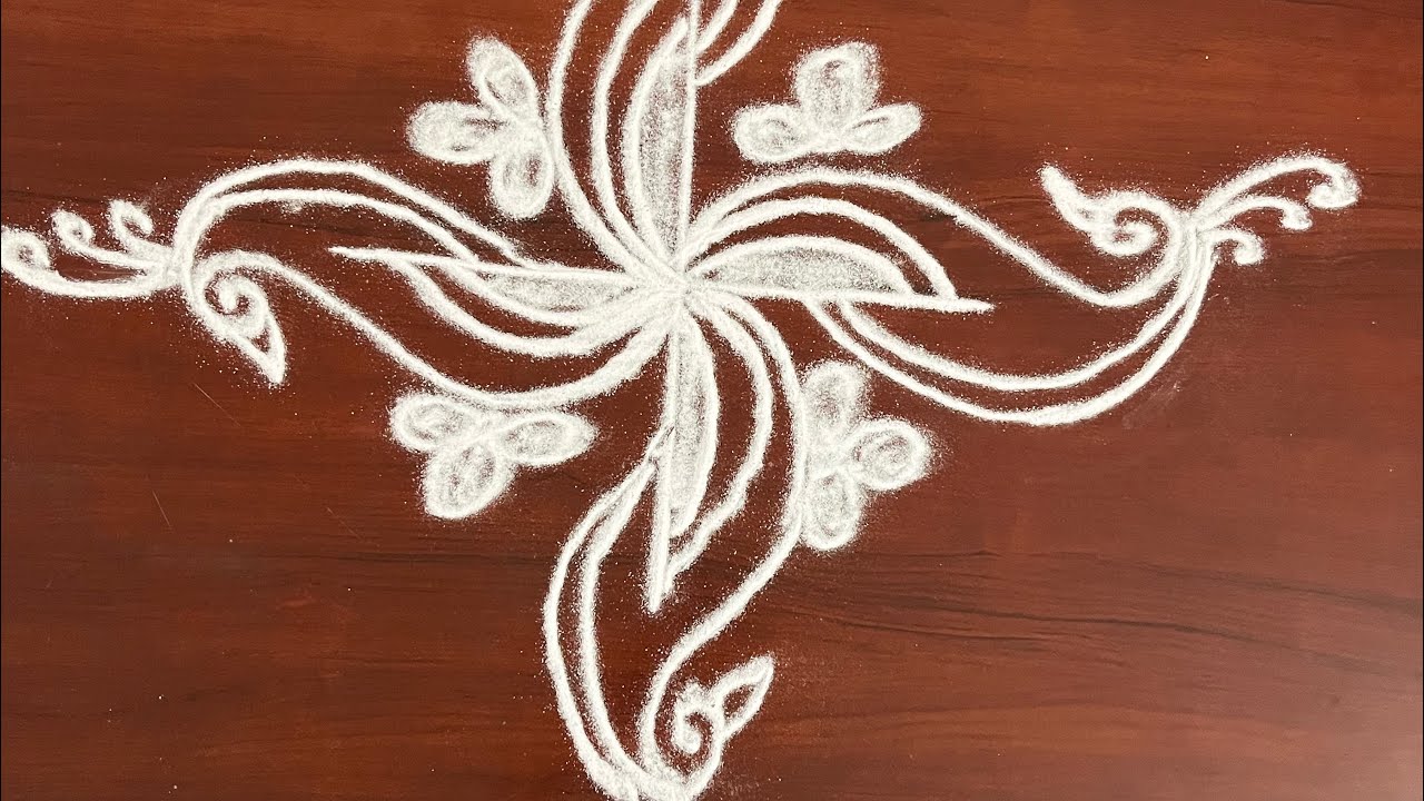 Freestyle Rangoli design #indianartkolam #rangoli # ...