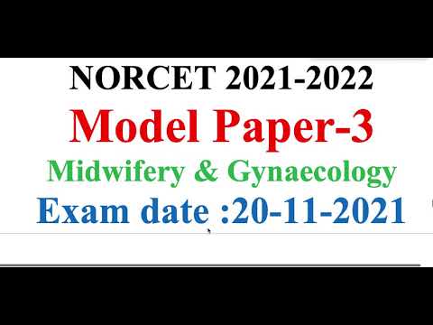 NORCET 2021| Model Paper 1st| Image based Gynaecology |NORCET Nursing ...