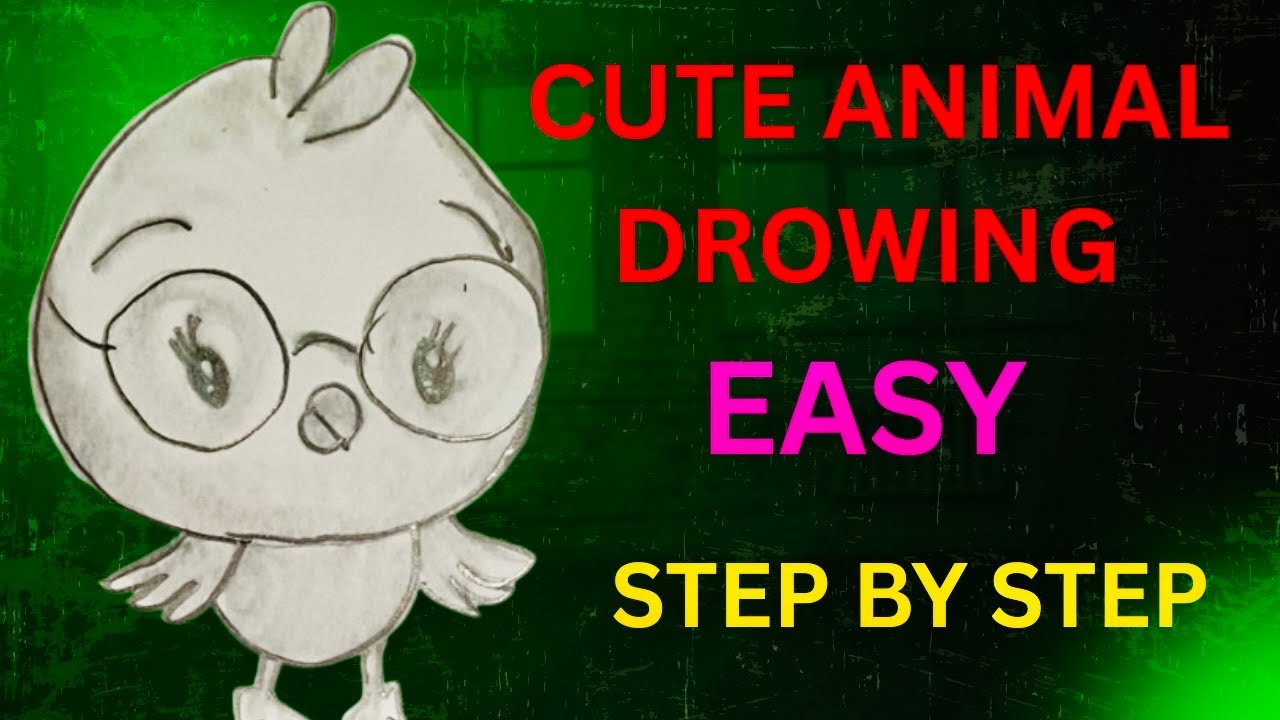 How To Draw Cute Animal Easy!Step By Step!Cute Animal drawings!Cute Art ...