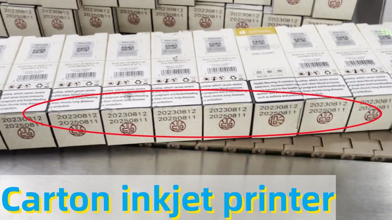 Carton inkjet printer | Carton coding machine - YouTube
